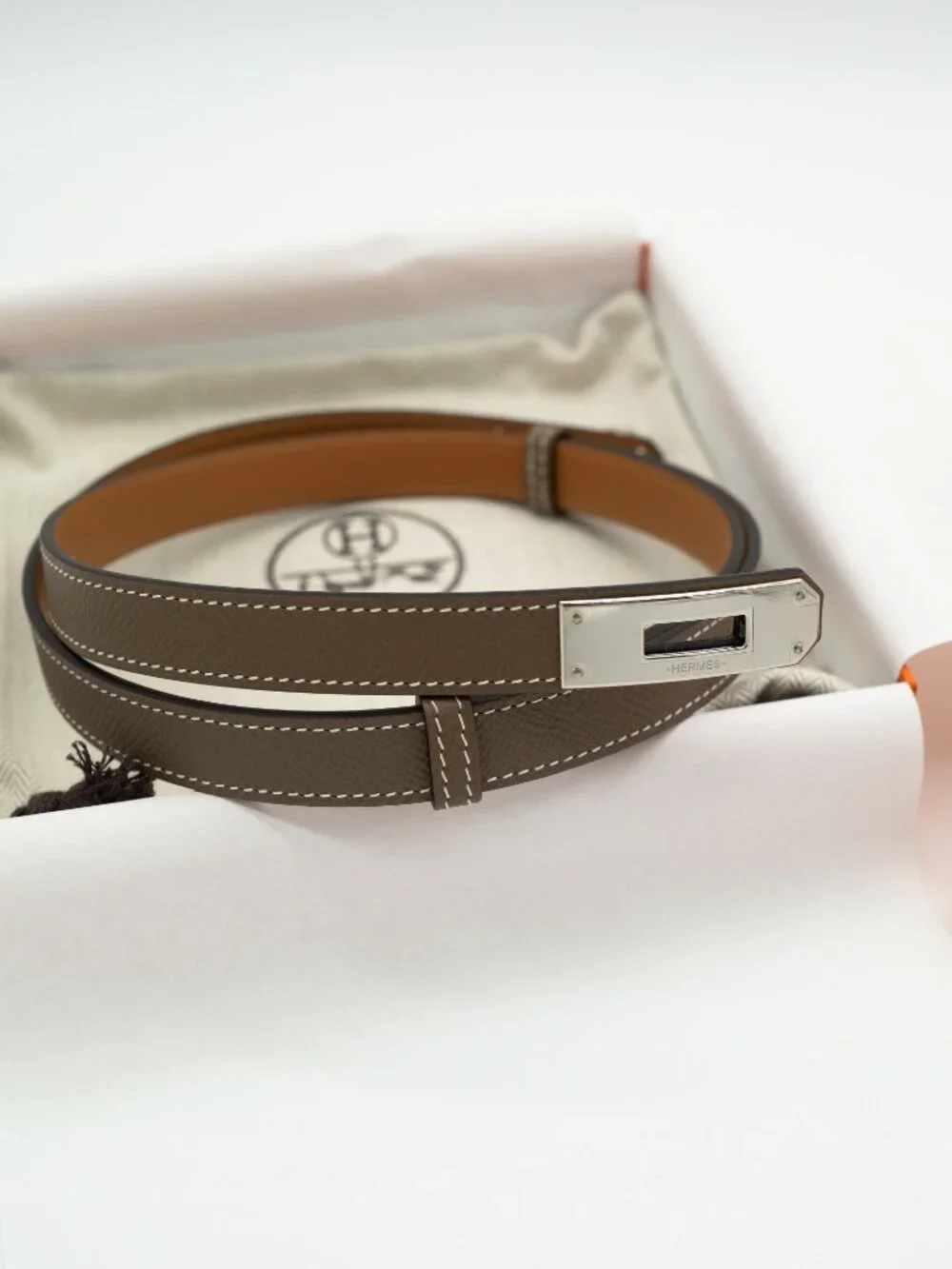 Hermes | Accessories | New Full Set Herms Kelly 8 Belt Etoupe Epsom ...
